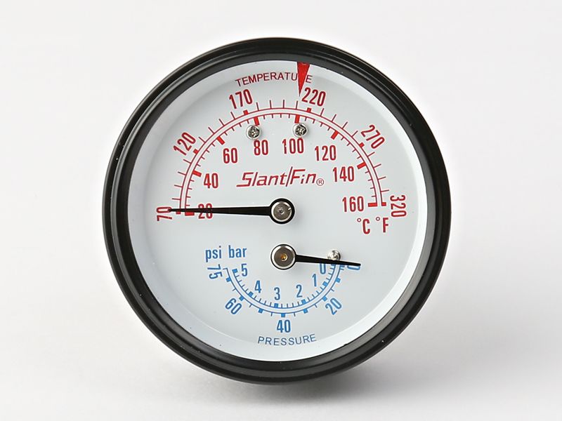 P10099834 Slant/Fin Corp TRIDICATOR GAUGE 0-75 PSI